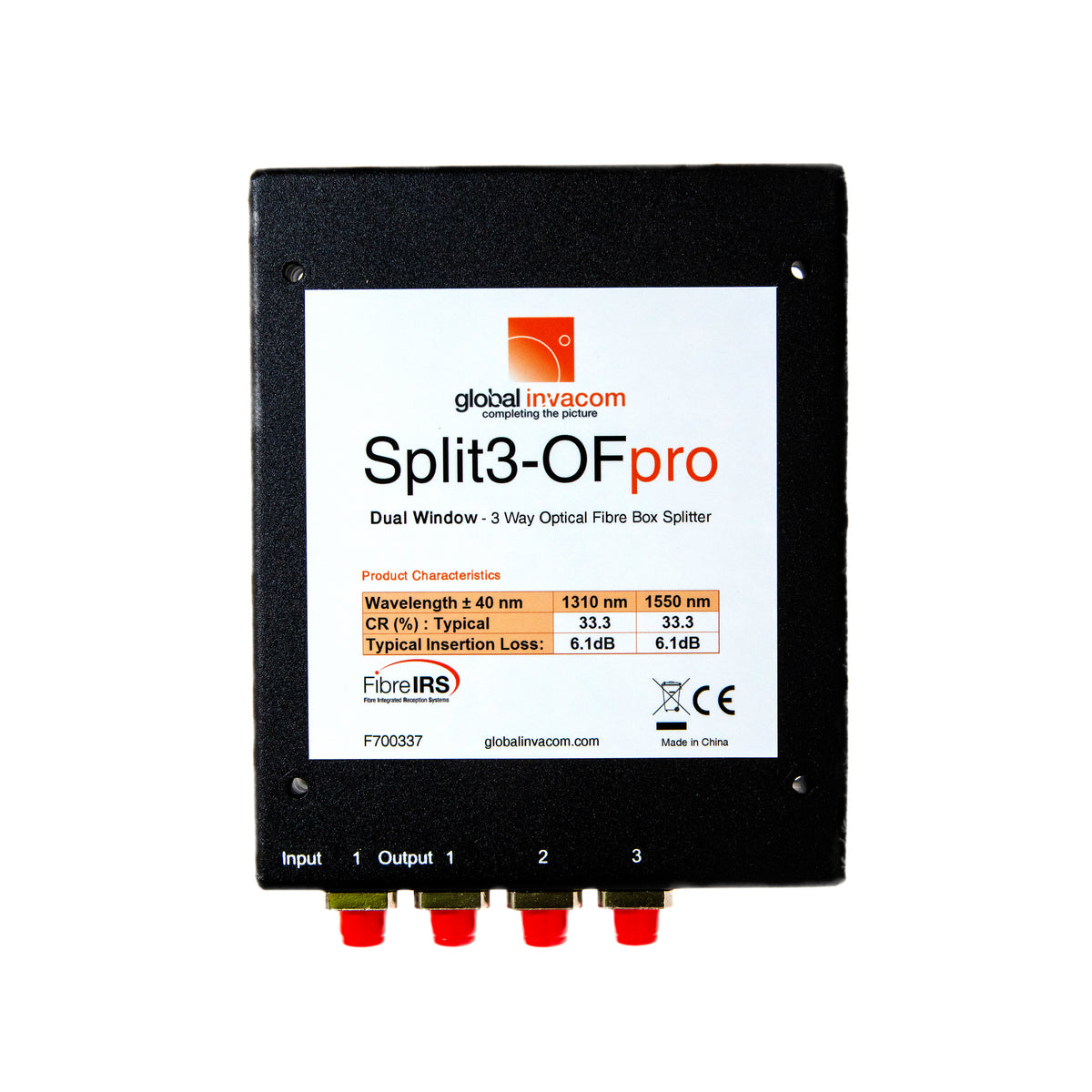 3 Way Optical Box Splitter - Split3-OFpro – Global Invacom Group